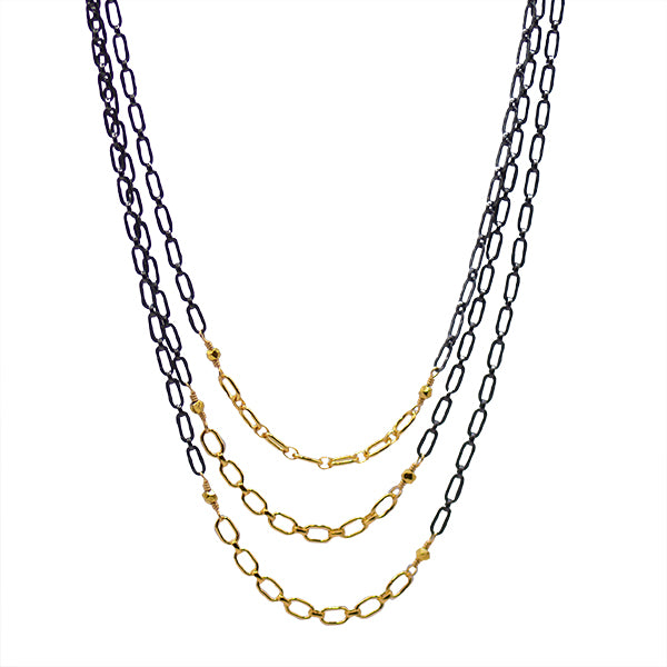 Triple Chain Necklace – K Novinger Jewelry