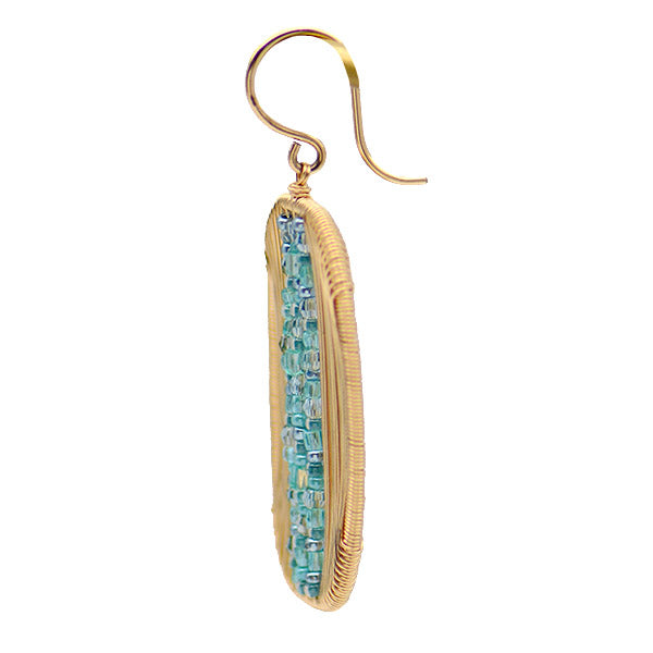 Wire-Wrapped Golden Swarovski Drops – K Novinger Jewelry