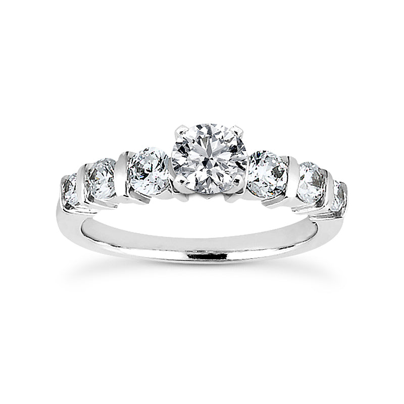 Bar Set Engagement Ring – K Novinger Jewelry