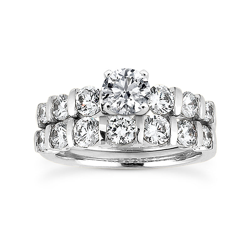Bar Set Engagement Ring – K Novinger Jewelry
